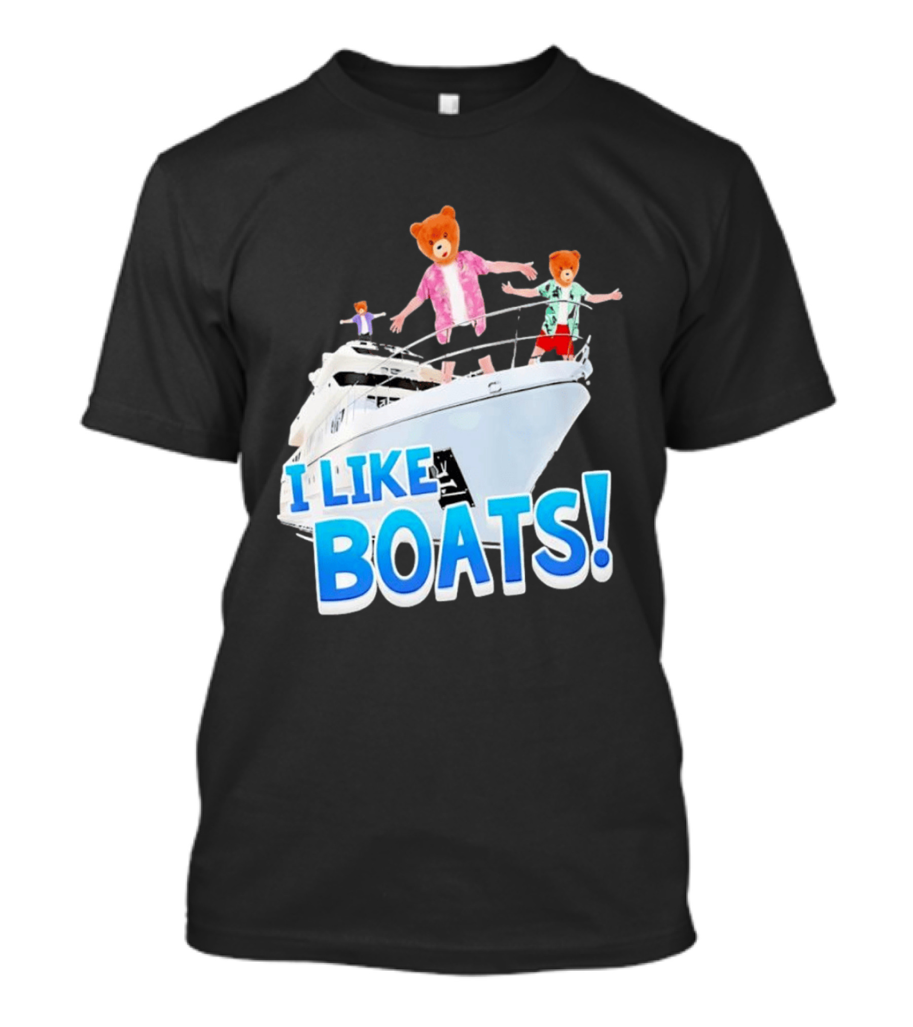 Bearhead I Like Boats Teddy Bears On Yacht T-Shirt