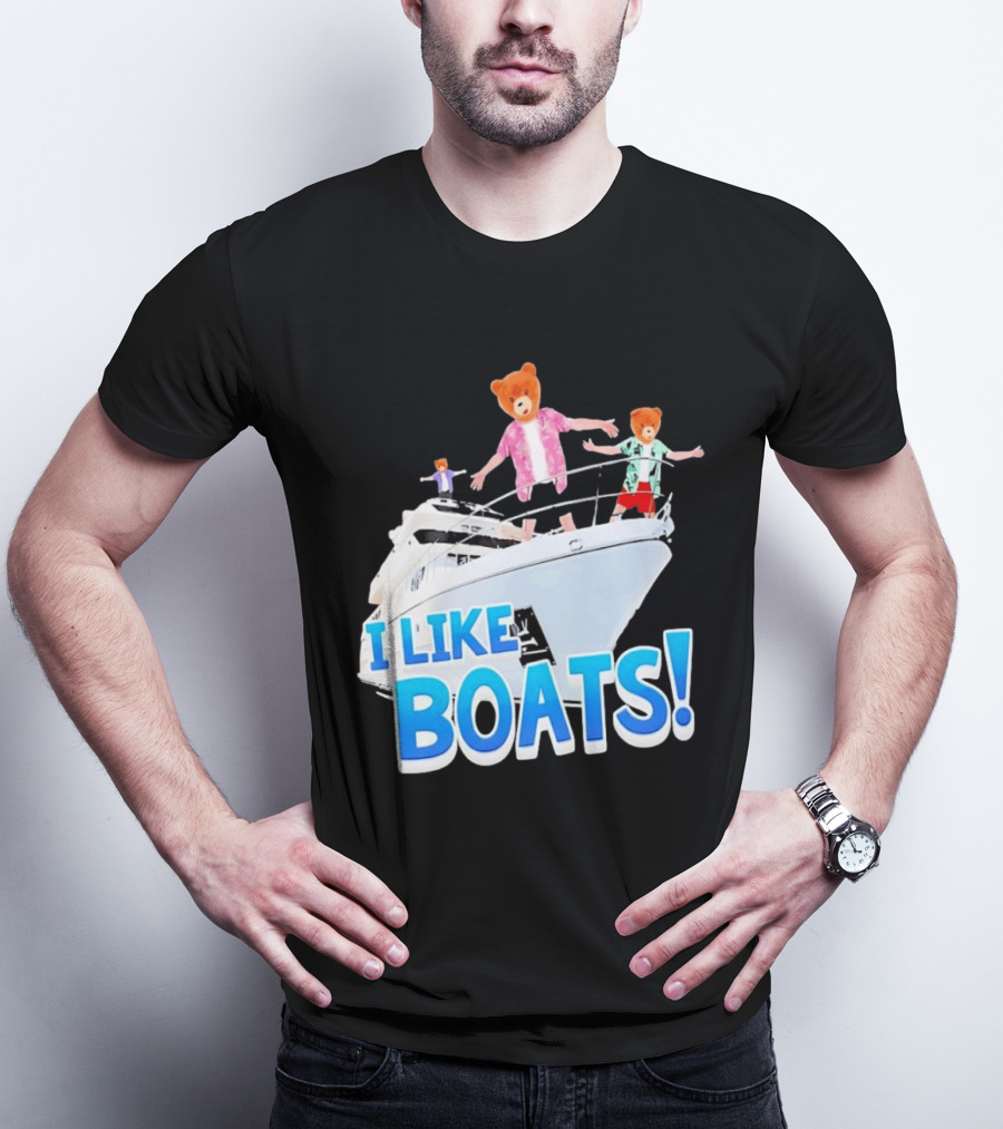 Bearhead I Like Boats Teddy Bears On Yacht T-Shirt