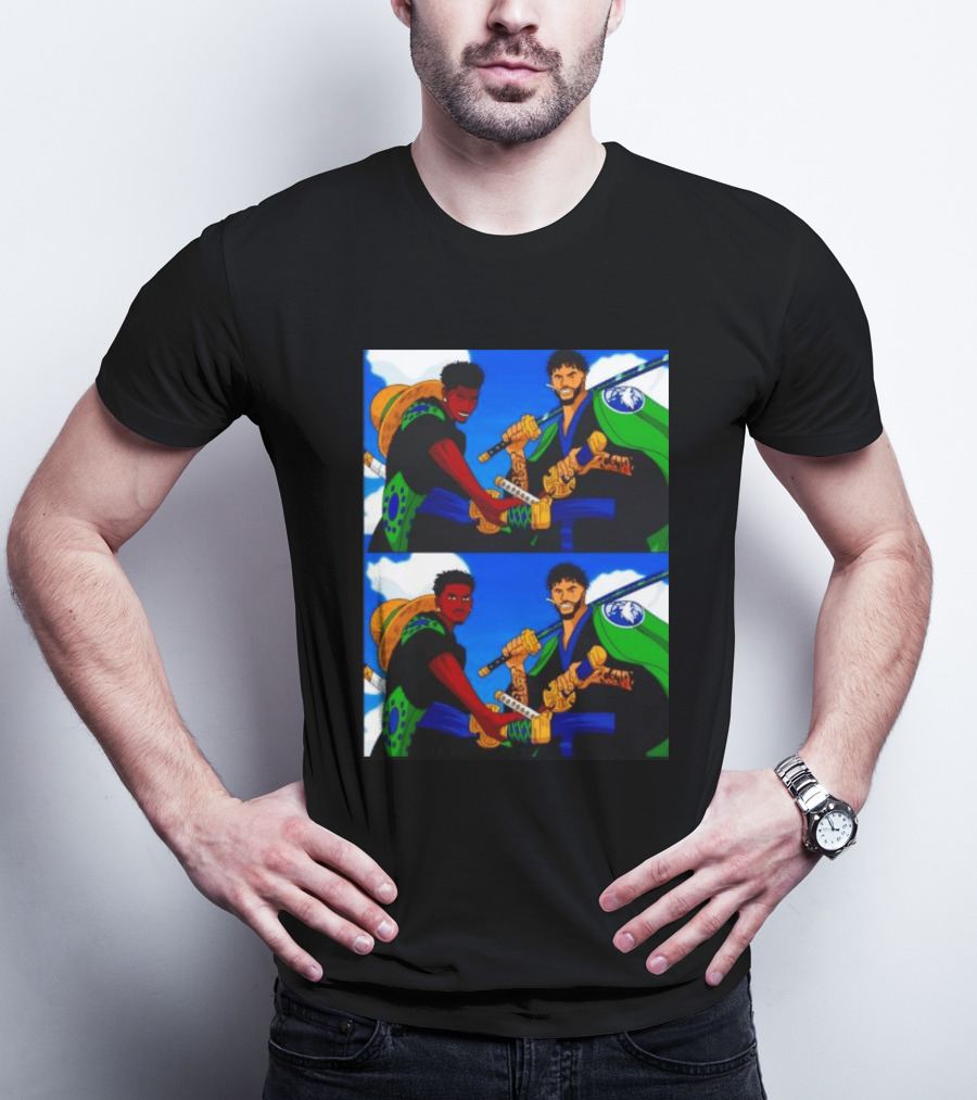 Edwards Luffy Towns Zoro Minnesota Timberwolves One Piece Crossover Fan T-Shirt
