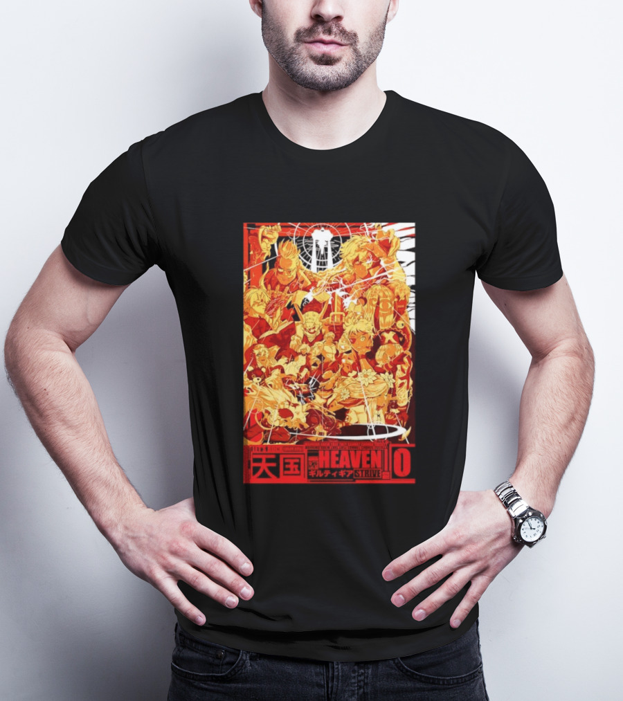 Guilty Gear Strive Characters Sol Badkai Ky Kiske May Ramlethal Heaven 10 Japanese T-Shirt