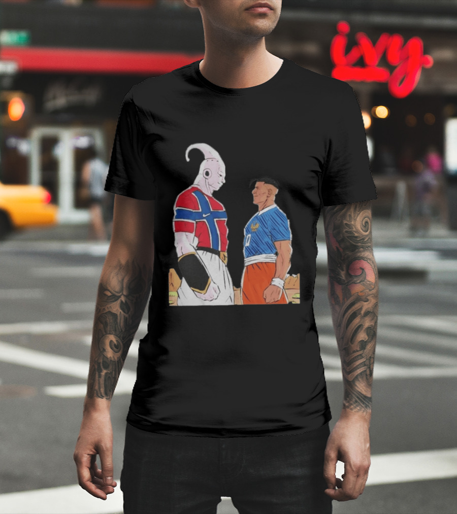 Norway Haaland Versus Mbappe France Dragon Ball Z T-Shirt