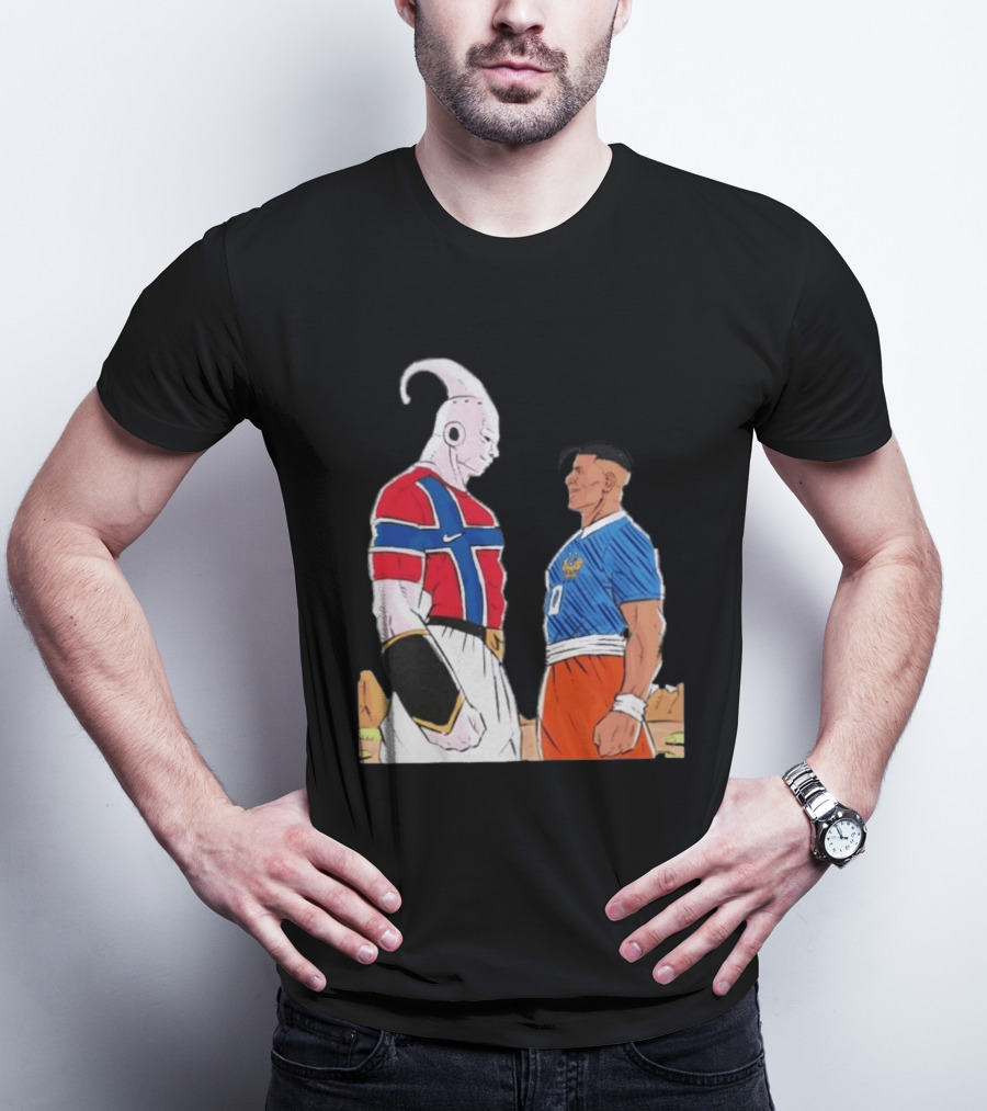 Norway Haaland Versus Mbappe France Dragon Ball Z T-Shirt