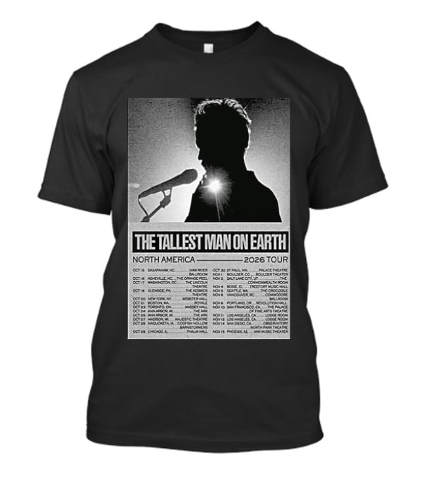 The Tallest Man On Earth North America 2026 Tour Dates T-Shirt
