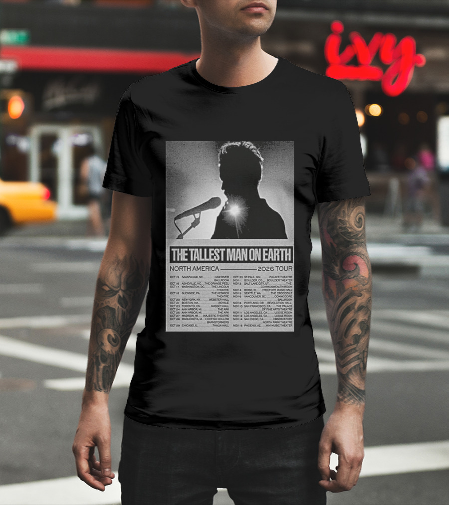 The Tallest Man On Earth North America 2026 Tour Dates T-Shirt