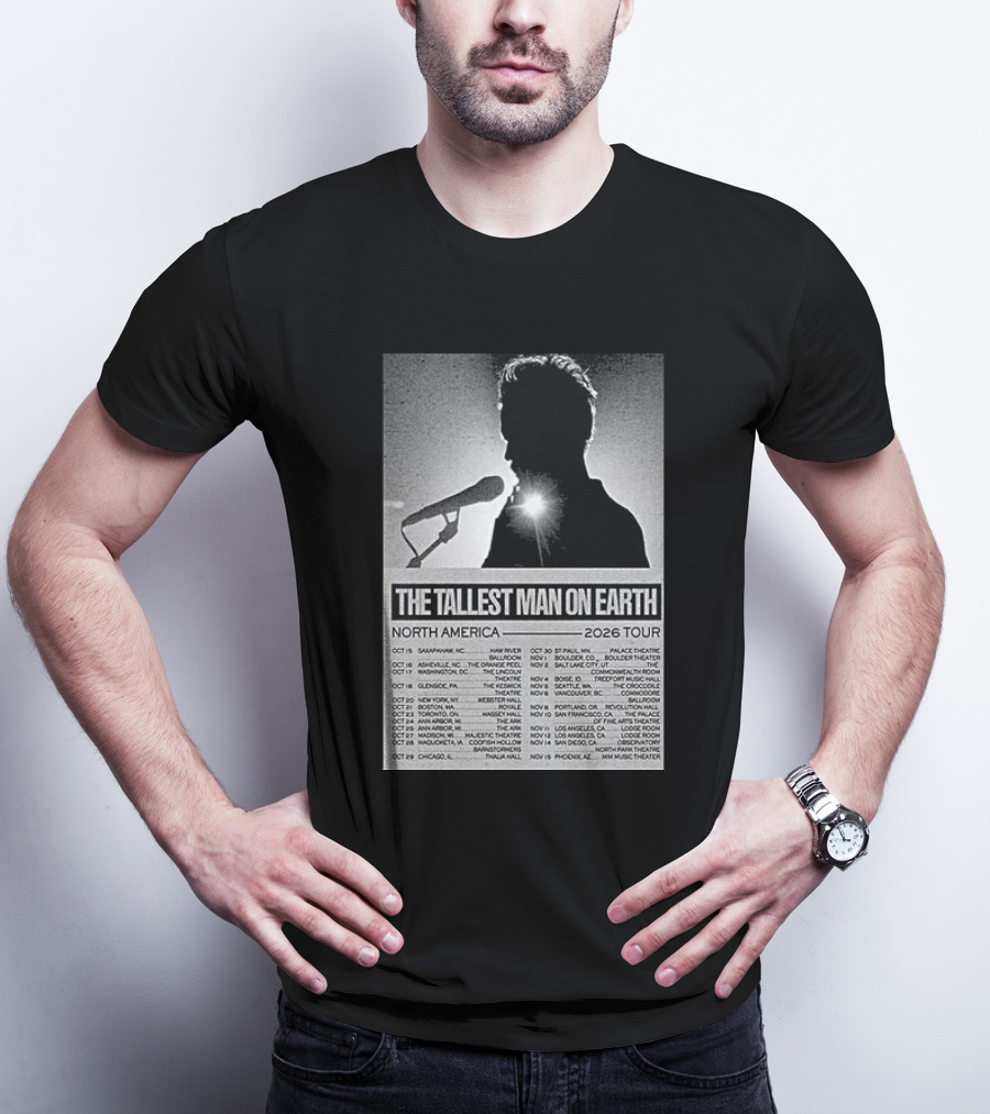 The Tallest Man On Earth North America 2026 Tour Dates T-Shirt