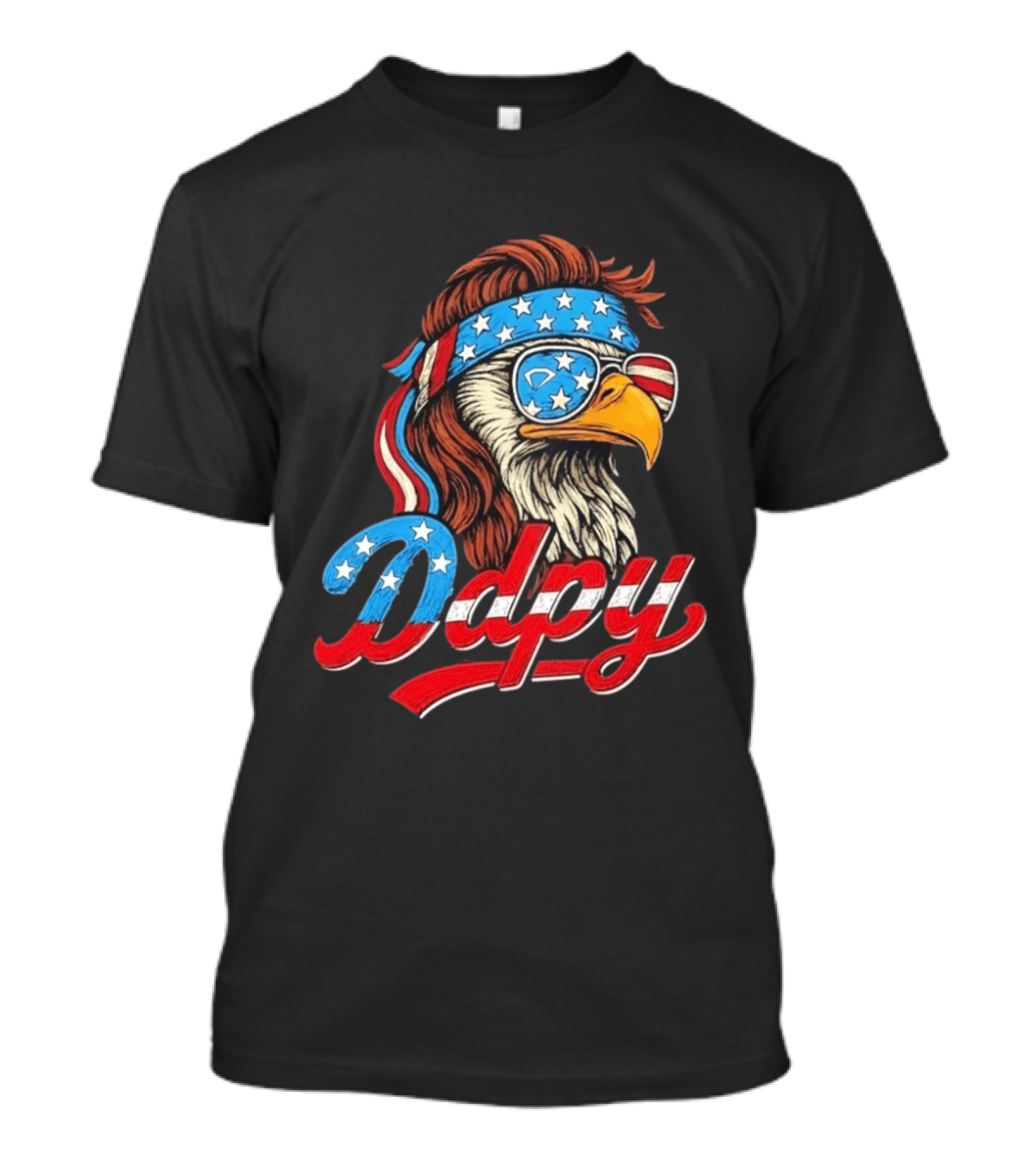 Patriotic Mullet Eagle USA Flag Bandana Ddpy Sunglasses T-Shirt