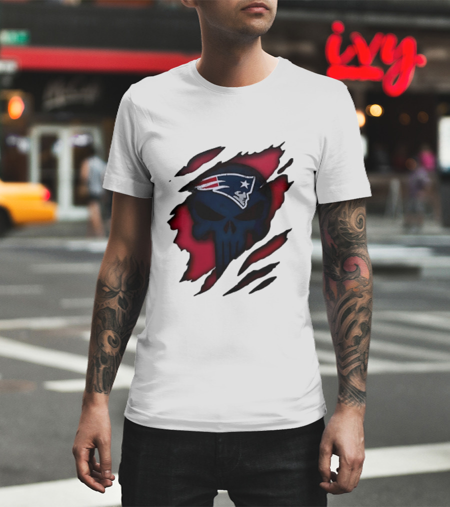 Patriots Skull Rip T-Shirt