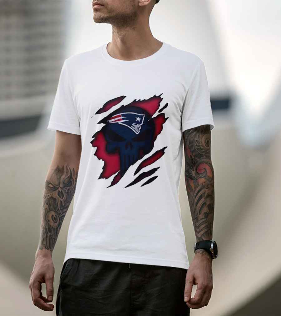 Patriots Skull Rip T-Shirt