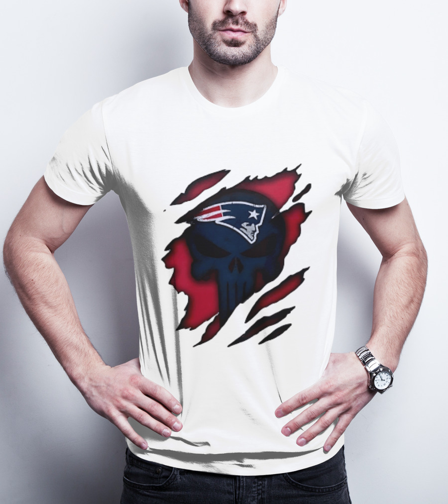 Patriots Skull Rip T-Shirt