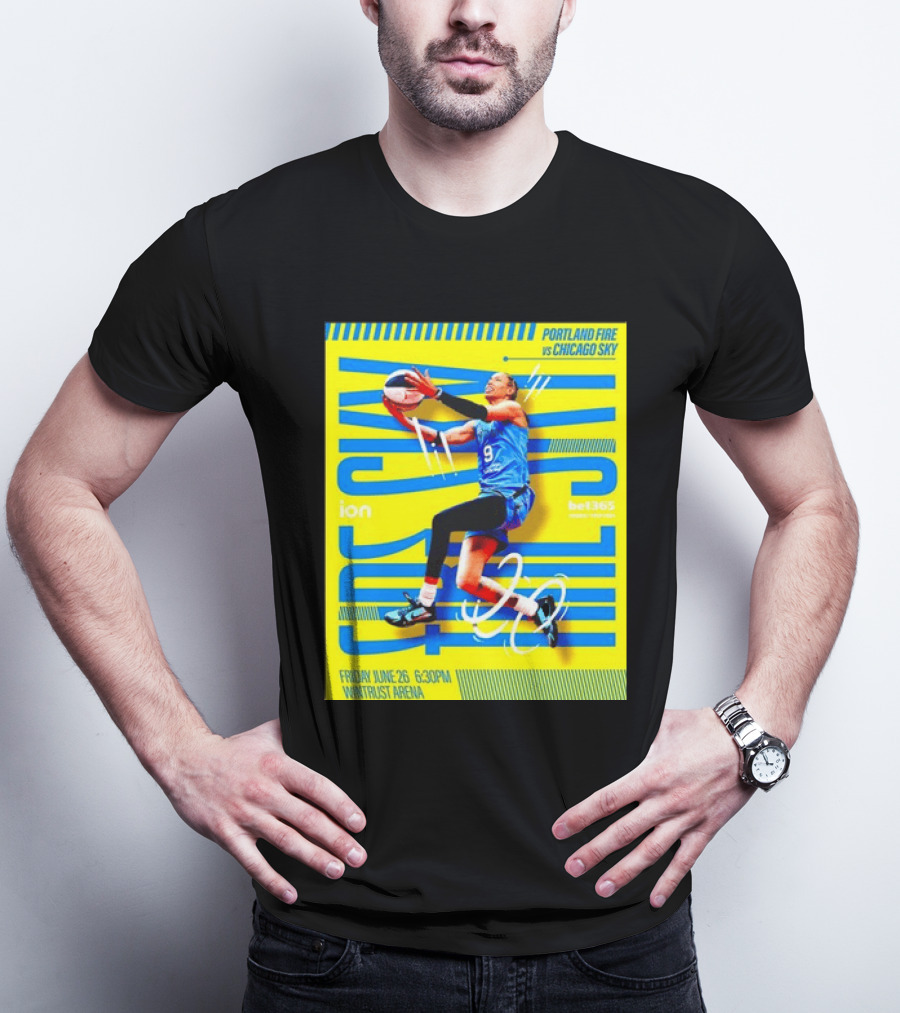 Friday June 26 630PM Wintrust Arena Portland Fire Vs Chicago Sky Basketball Event T-Shirt