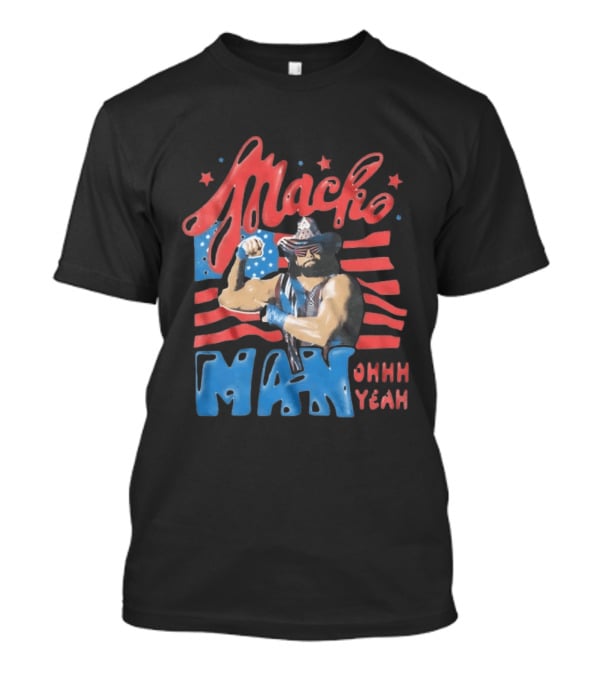Macho Man Randy Savage American Flag Ohhh Yeah Independence Day T-Shirt