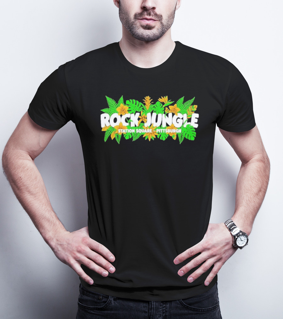 Rock Jungle Station Square Pittsburgh Tropical Foliage T-Shirt
