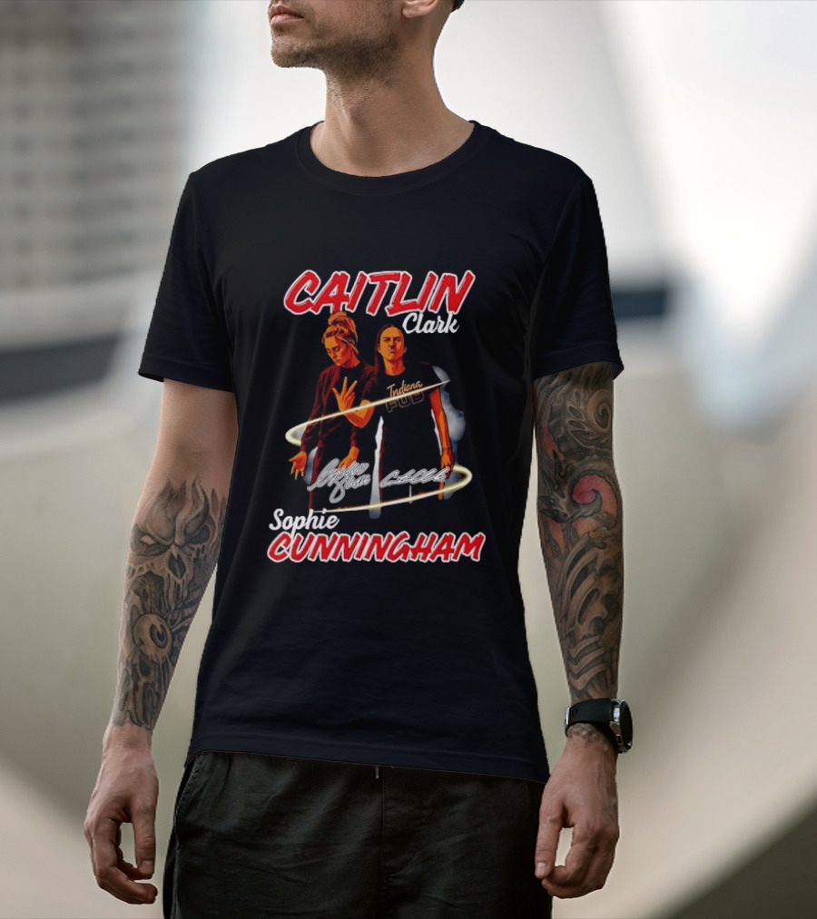 Caitlin Clark Sophie Cunningham Indiana Fever PUD T-Shirt
