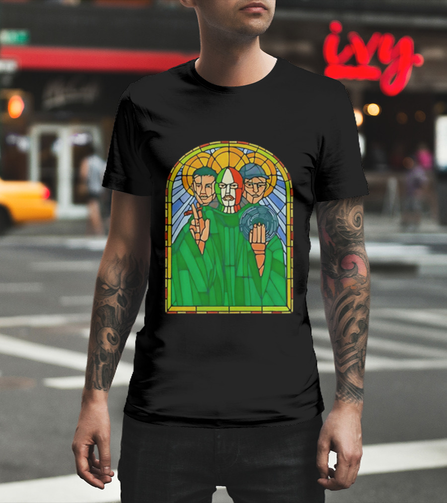 Conor McGregor Khabib Nurmagomedov Dustin Poirier MMA Ultimate Fighting Stained Glass T-Shirt