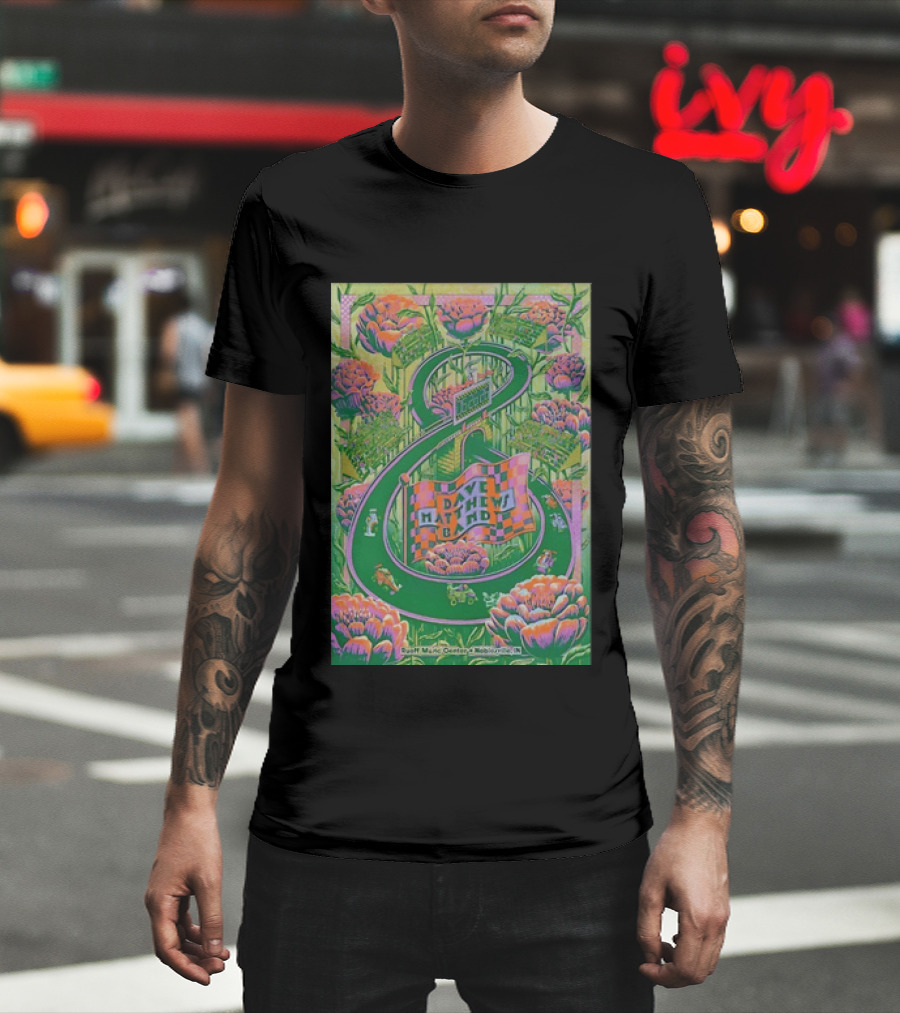 Dave Matthews Band Jun 26th 2026 Ruoff Music Center Noblesville IN Vibrant With Floral And Racing T-Shirt