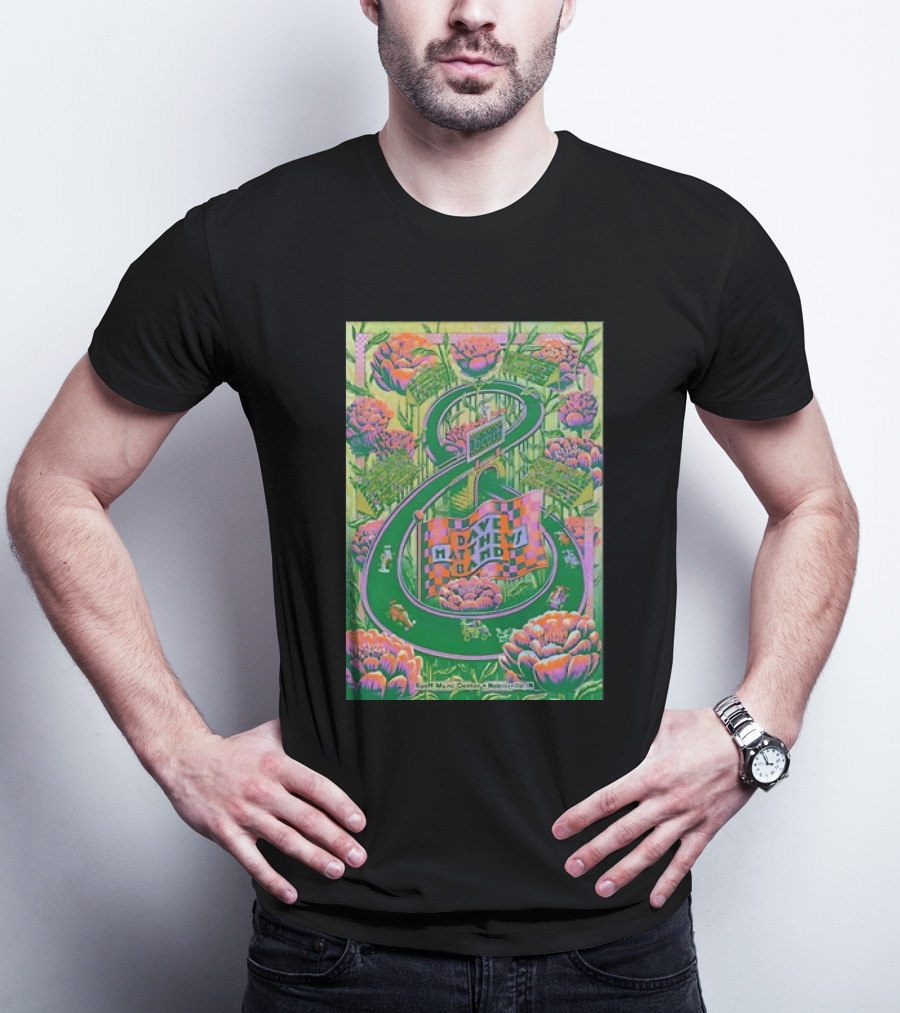 Dave Matthews Band Jun 26th 2026 Ruoff Music Center Noblesville IN Vibrant With Floral And Racing T-Shirt