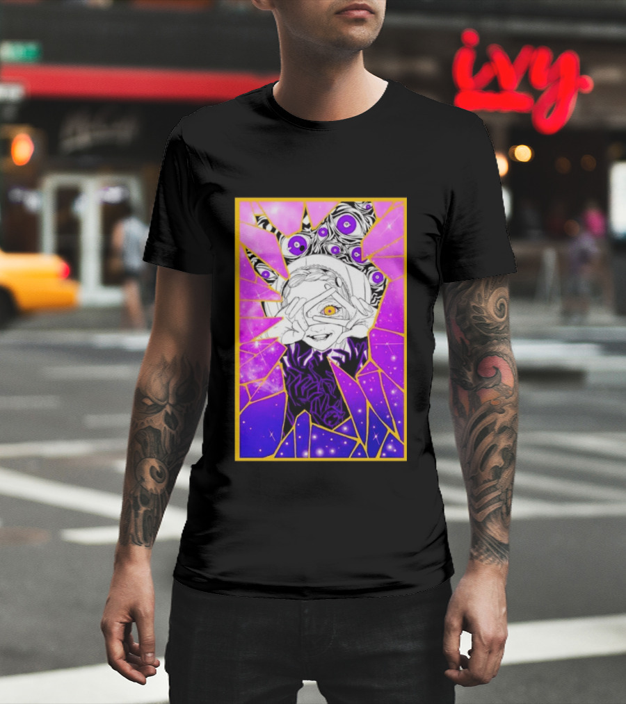 Makima Chainsaw Man Stained Glass Cosmic Galaxy Eyes T-Shirt