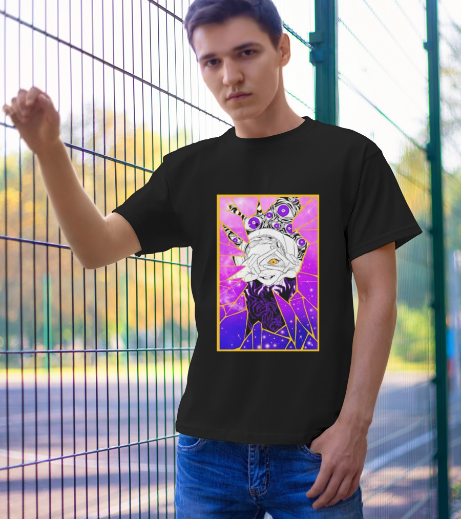 Makima Chainsaw Man Stained Glass Cosmic Galaxy Eyes T-Shirt