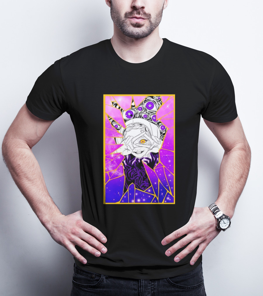 Makima Chainsaw Man Stained Glass Cosmic Galaxy Eyes T-Shirt