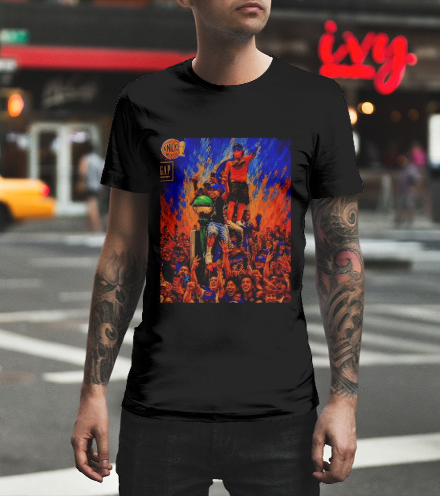 Knicks Fans Celebration New York Subway Graffiti Mexico NBA T-Shirt