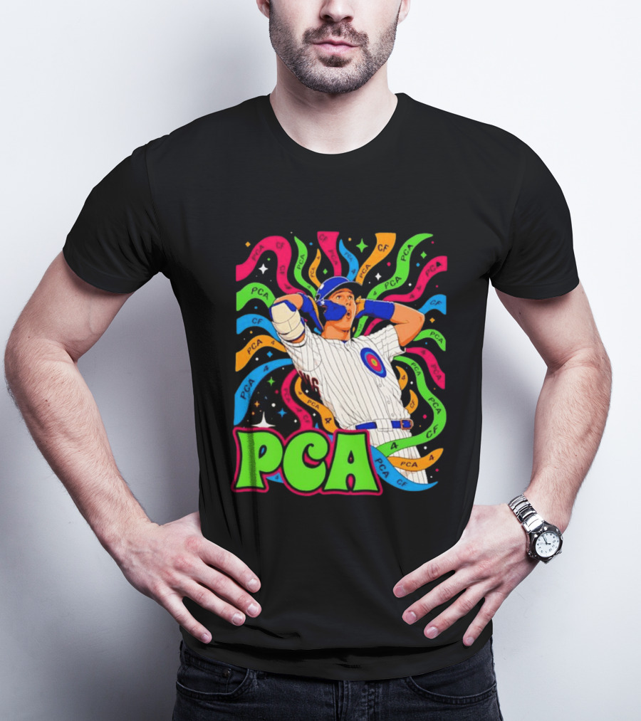 PCA Baseball Player Vibe Retro Style With Cosmic T-Shirt