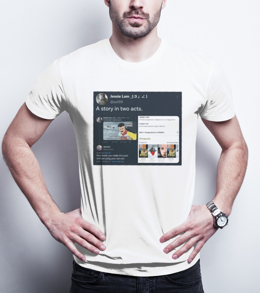 Jessie Lam A Story In Two Acts Tweet Comic Art Reference T-Shirt