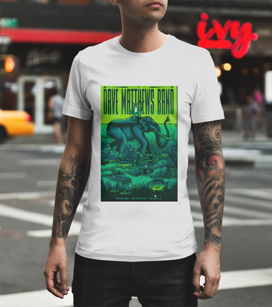 Dave Matthews Band Noblesville IN June 27 2026 Frog Elephant Lillypad Dreamscape T-Shirt