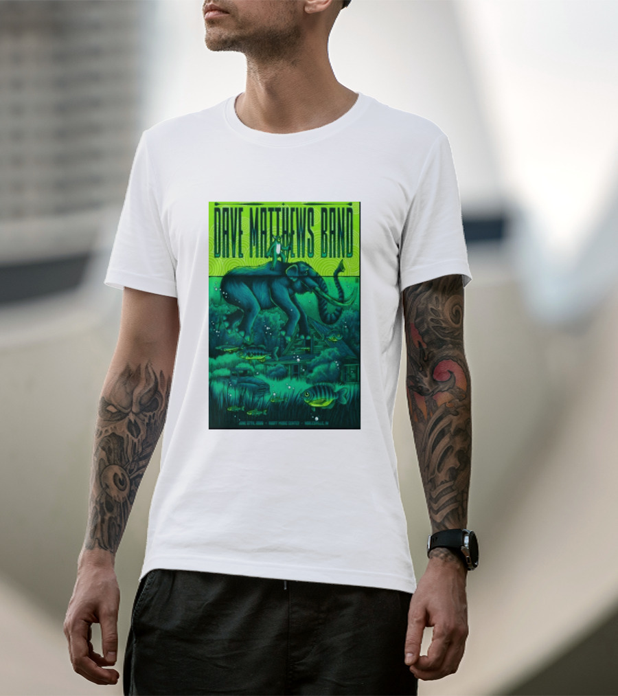Dave Matthews Band Noblesville IN June 27 2026 Frog Elephant Lillypad Dreamscape T-Shirt