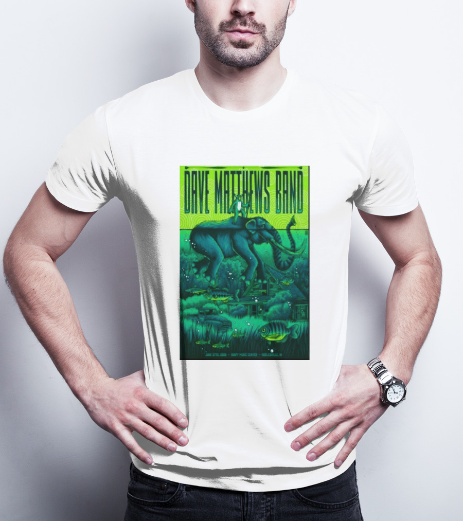 Dave Matthews Band Noblesville IN June 27 2026 Frog Elephant Lillypad Dreamscape T-Shirt