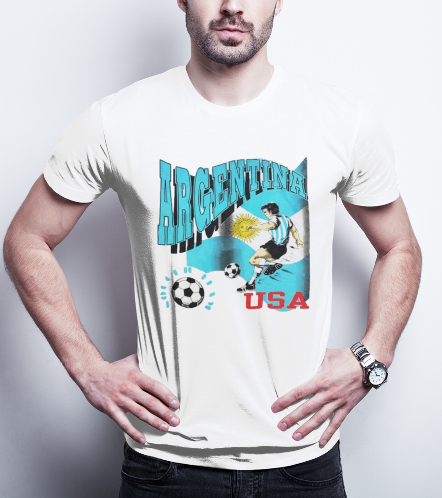 Argentina National Football Maradona Sun Of May USA Soccer T-Shirt