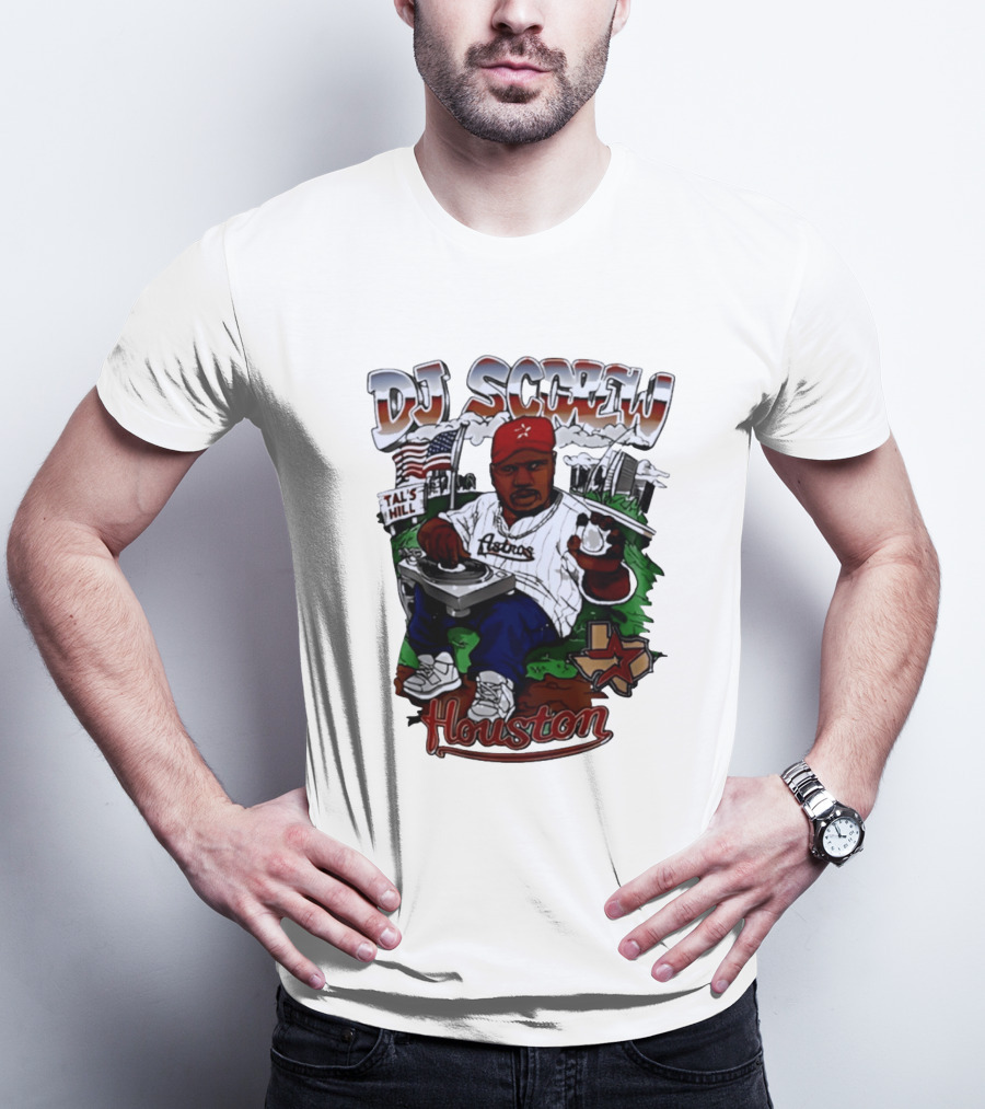 DJ Screw Houston Astros Tal's Hill Baseball DJing T-Shirt
