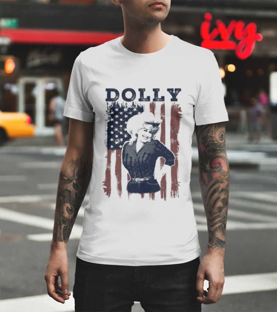 Dolly Parton American Flag Patriotic T-Shirt