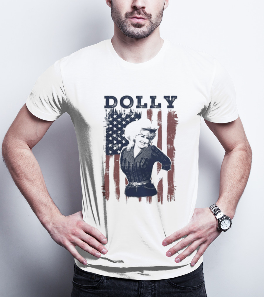 Dolly Parton American Flag Patriotic T-Shirt