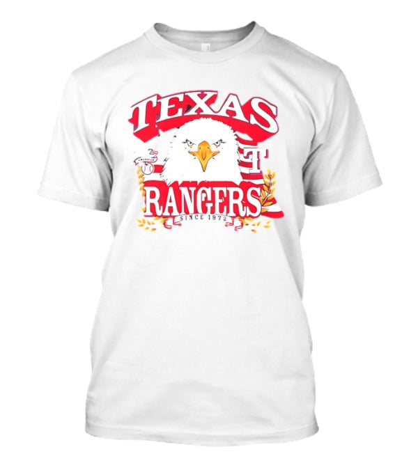 Texas Rangers Eagle American Flag Since 1972 T-Shirt