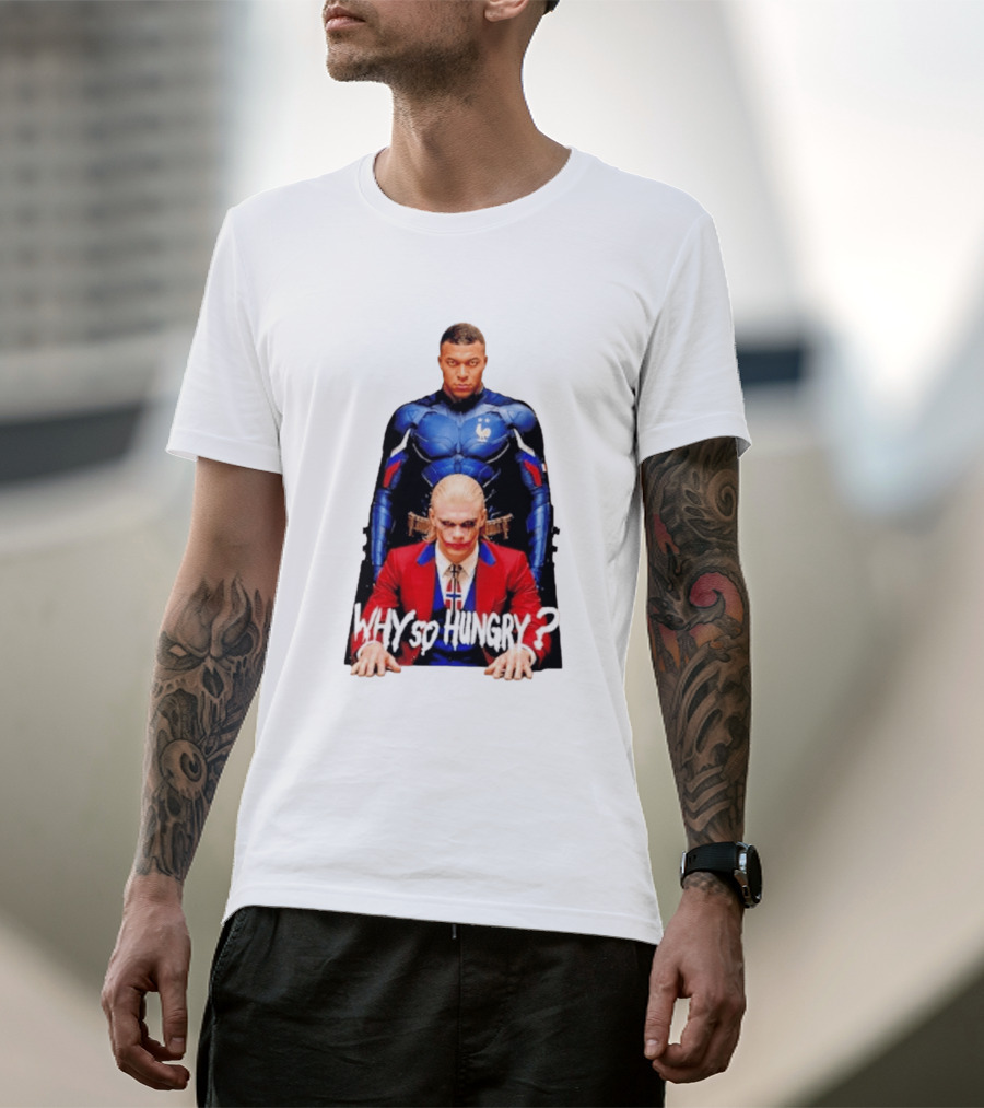 Kylian Mbappé Erling Haaland The Dark Knight Why So Hungry Joker T-Shirt