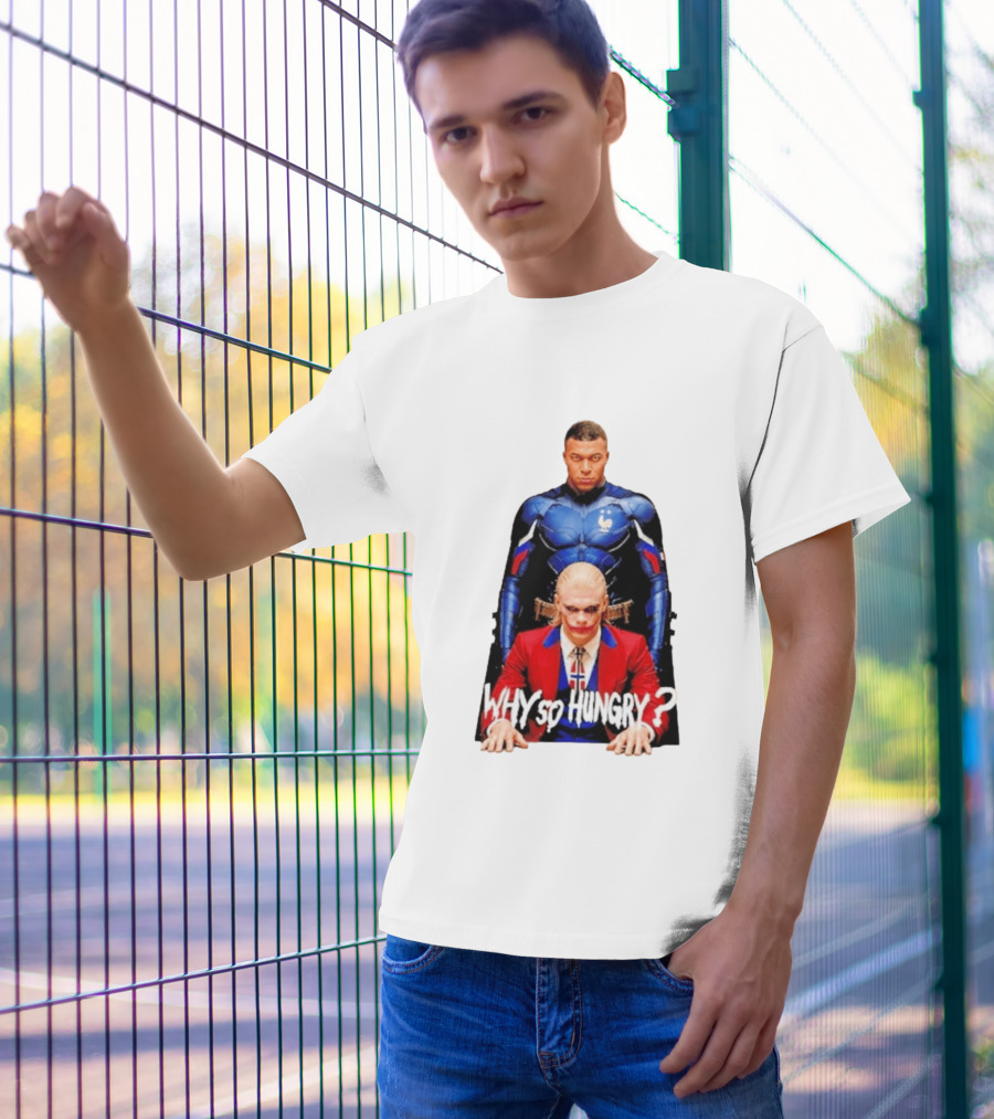 Kylian Mbappé Erling Haaland The Dark Knight Why So Hungry Joker T-Shirt