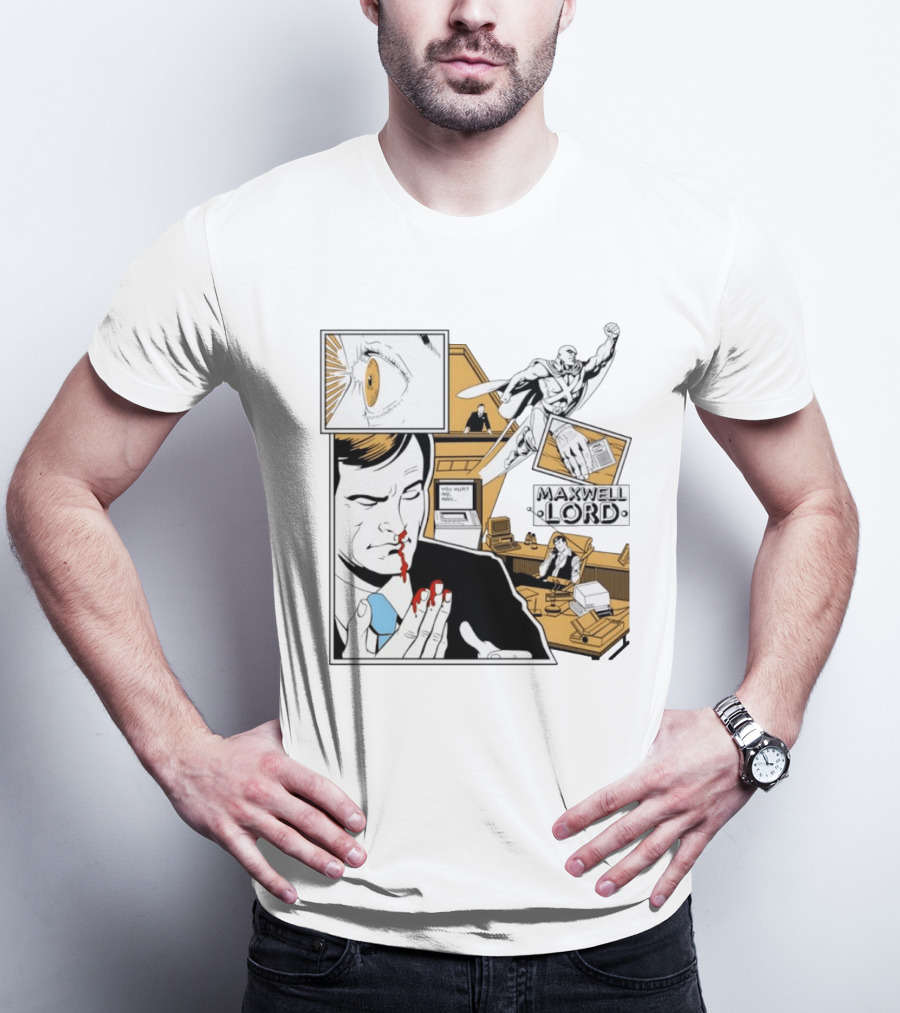 Maxwell Lord You Hurt Me Max Comic Sinister Businessman Eye Bloody Nose T-Shirt