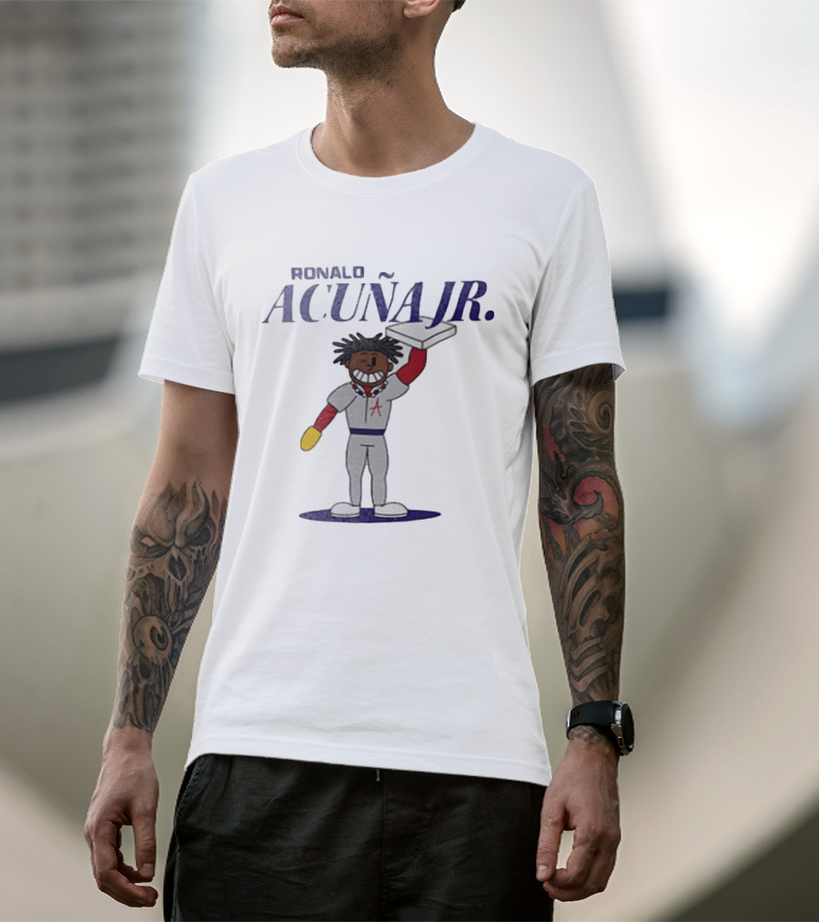 Ronald Acuna Jr Atlanta Braves Cartoon Character Summer Collection T-Shirt