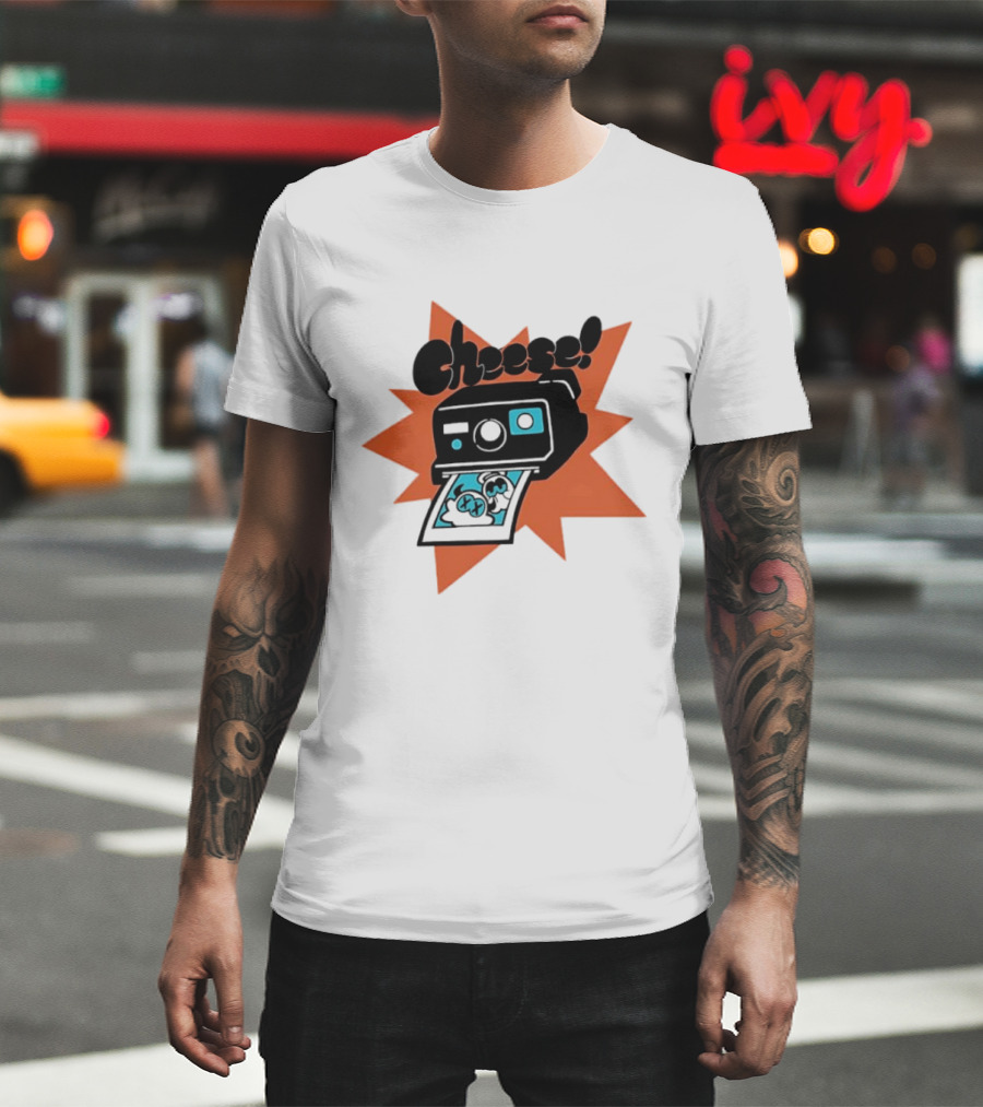 Skid And Pump Cheese Polaroid Spooky Month Camera T-Shirt