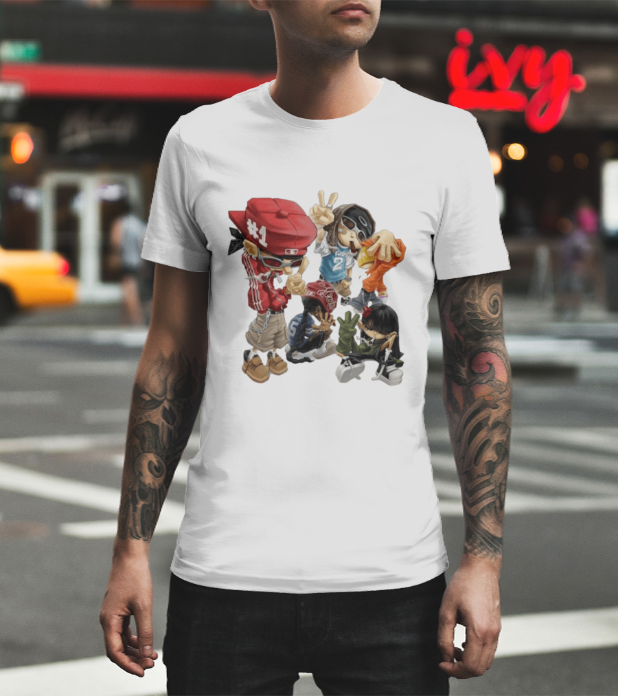 #1 Two Five Hip Hop Street Culture Characters Fashion T-Shirt
