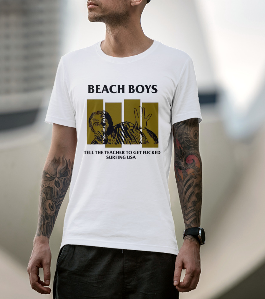 Beach Boys Tell The Teacher To Get Fucked Surfing USA Vintage Comic T-Shirt