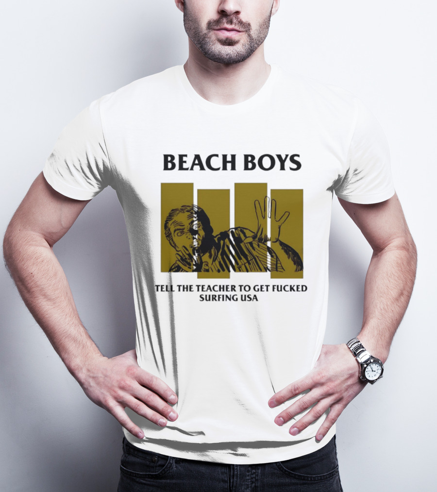 Beach Boys Tell The Teacher To Get Fucked Surfing USA Vintage Comic T-Shirt