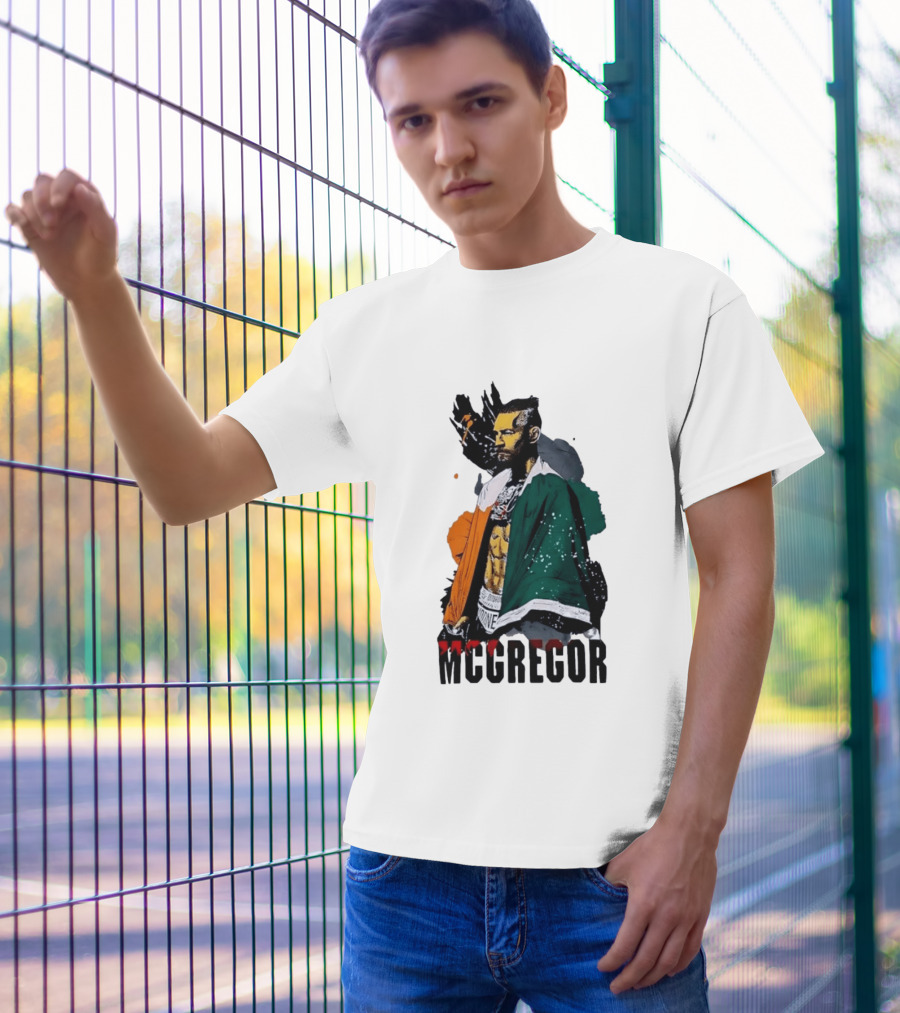 McGregor Irish Flag Warrior In The Cage T-Shirt