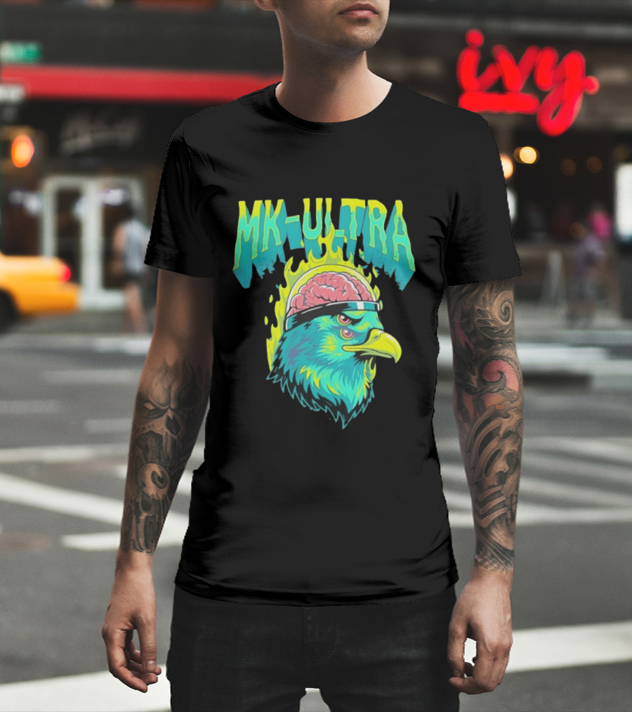 MK Ultra Eagle Brain Helmet T-Shirt