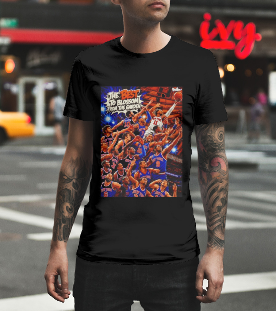 New York Knicks The Best To Blossom From The Garden Walt Frazier Carmelo Anthony Jalen Brunson T-Shirt