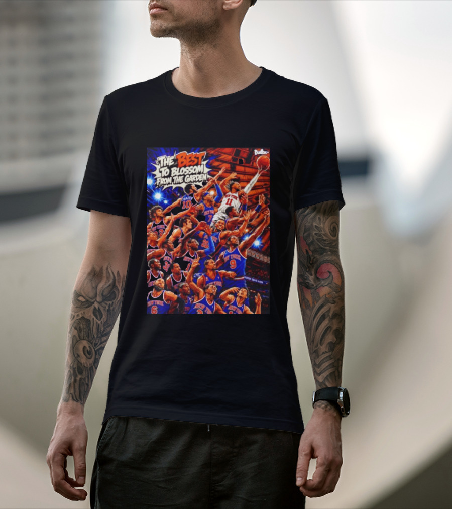 New York Knicks The Best To Blossom From The Garden Walt Frazier Carmelo Anthony Jalen Brunson T-Shirt