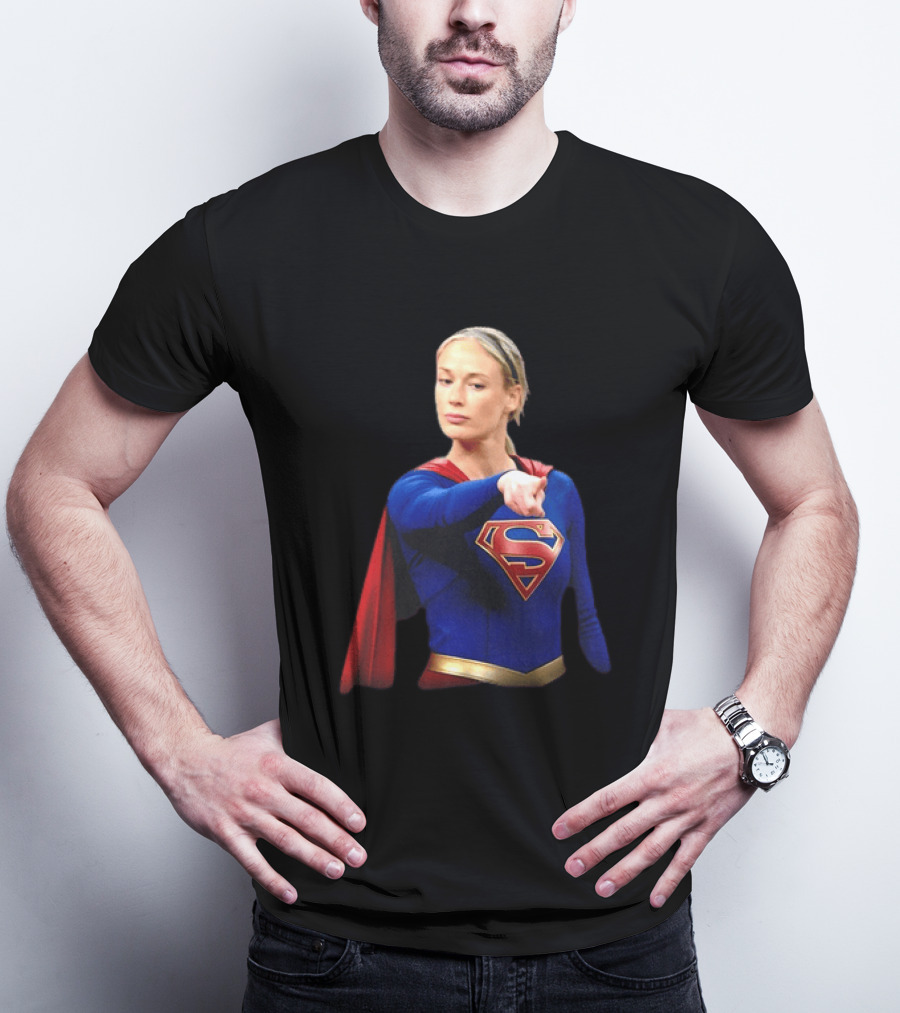 Supergirl Sophie Cunningham Pointing Indiana Fever WNBA T-Shirt