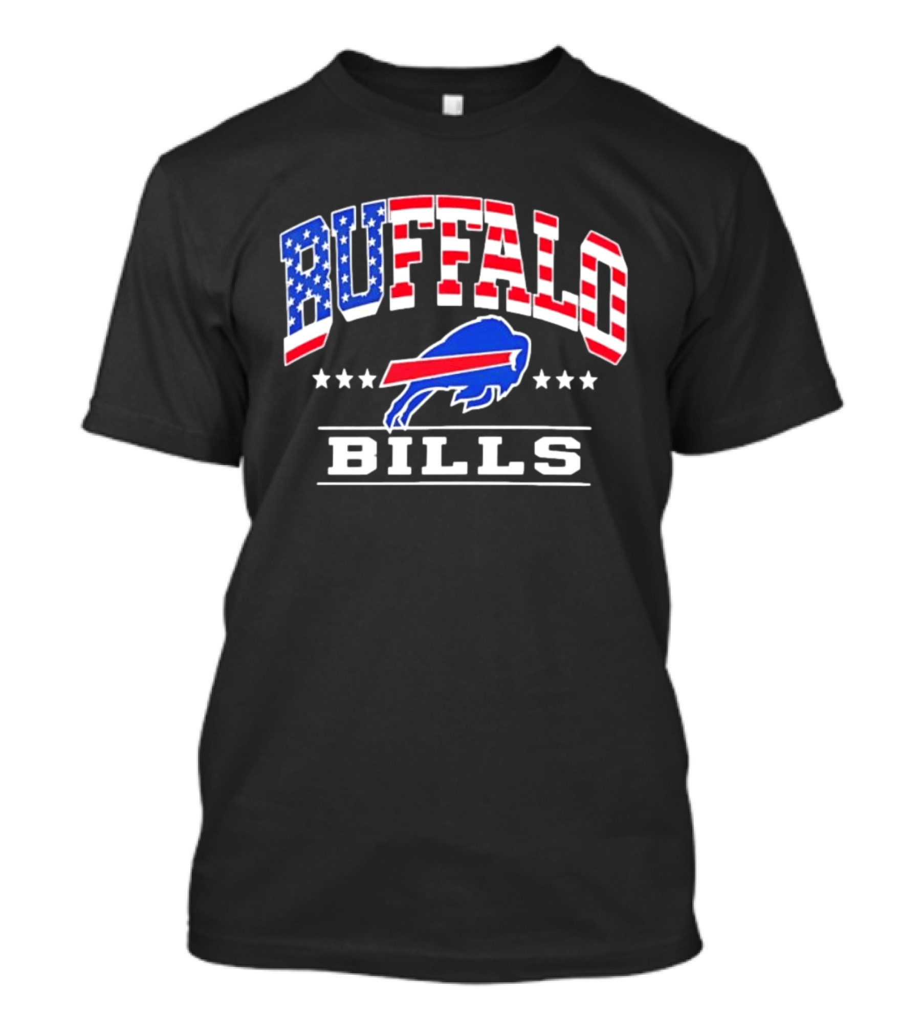 Buffalo Bills Stars And Stripes USA Flag Football Team T-Shirt