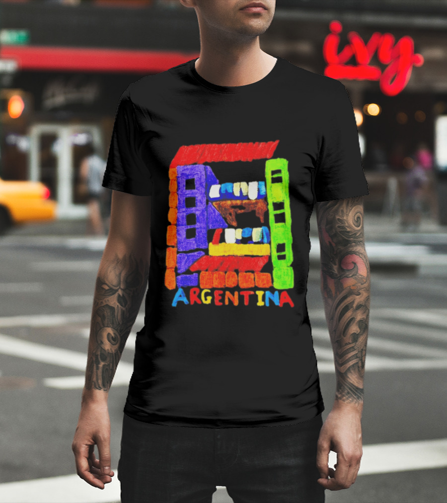 Celebrate Argentina Painted Colorful Urban Architecture T-Shirt