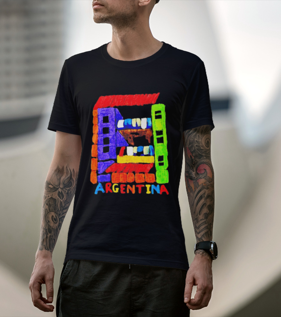 Celebrate Argentina Painted Colorful Urban Architecture T-Shirt